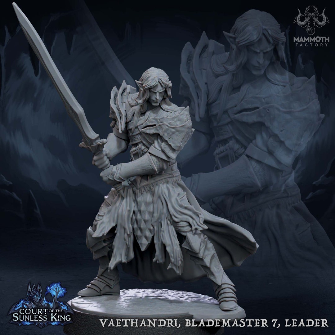 Dark Elf Fighter Ranger PC / NPC Unpainted | 5 Sizes /scale | Resin D&D ...
