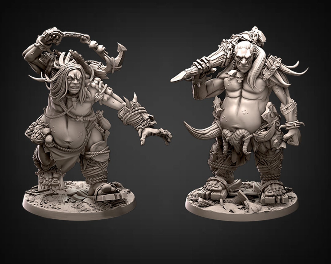 Hill Giant, Oger | 28mm & 32mm Scale | 90mm Tall (32mm Scale)| Dungeons ...