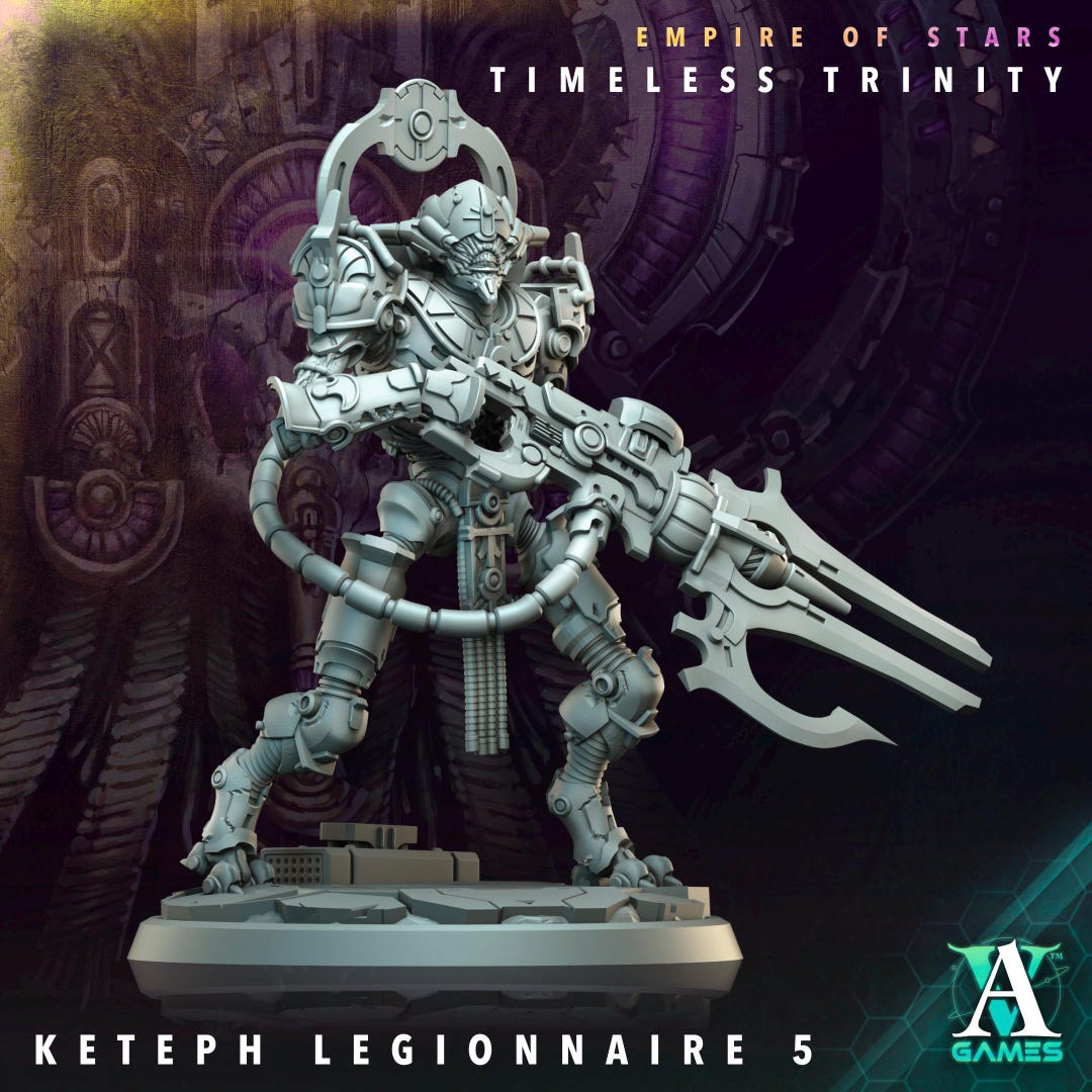 Sci-fi Miniature Robot Legionnaire, Timeless Trinity Base Diameter ...