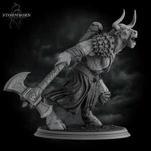 Minotaur Warrior War Chief | Scales: 5 Sizes/scale | D&D 5e Megaboss ...