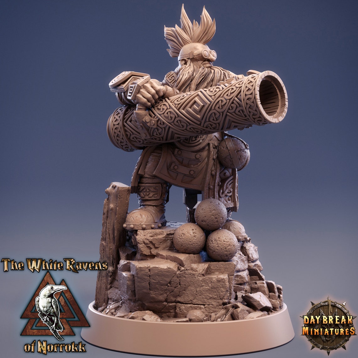 Dwarf Fighter Gunslinger Artificer Artillerist | D & D|28mm,32mm,54mm ...