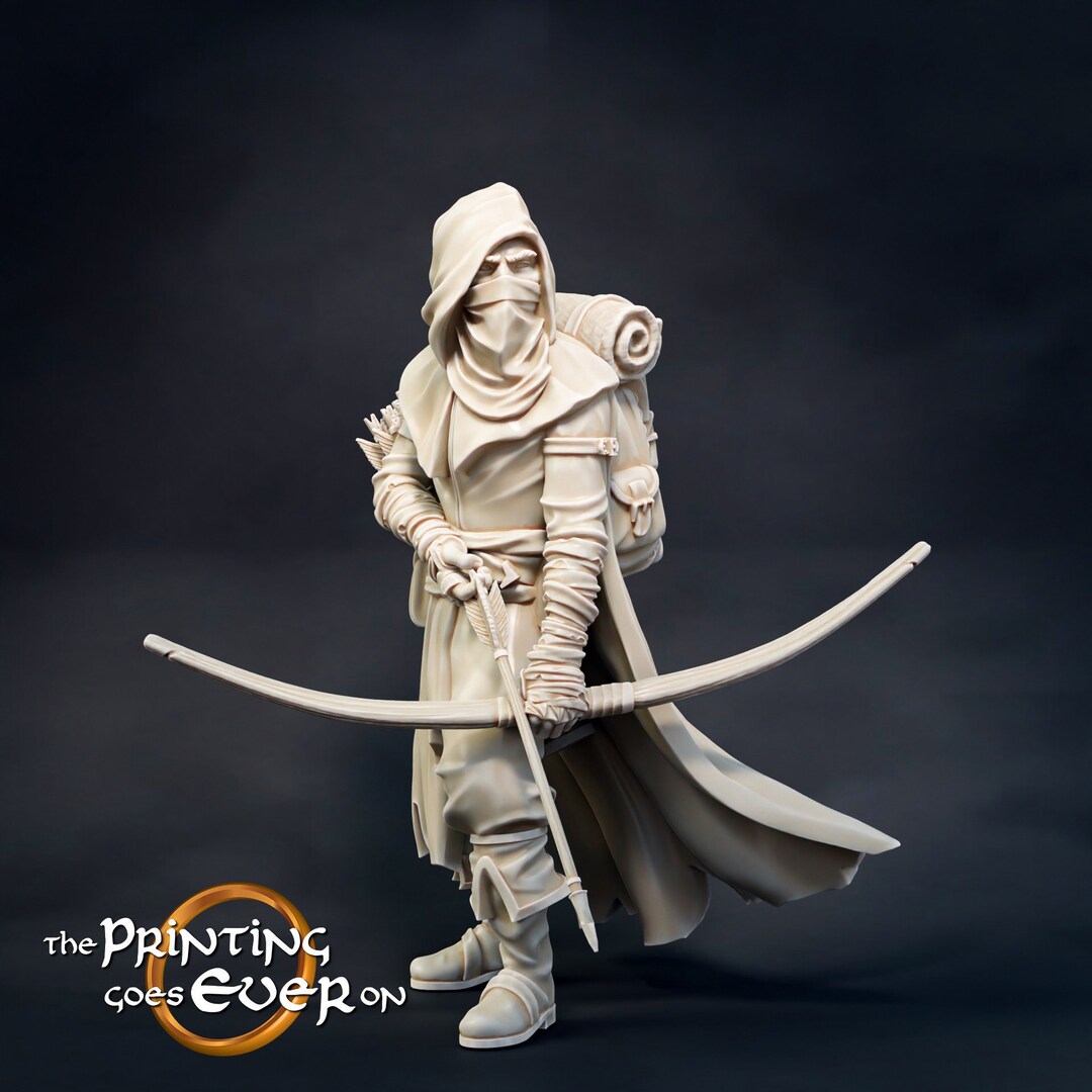Human Ranger Fighter With Bow | Miniature | 5 Sizes /scales ...