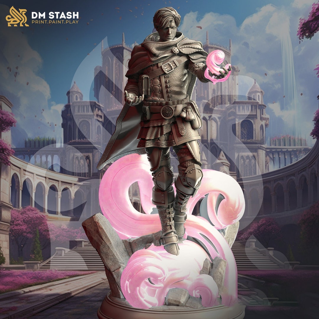 Human Sorcerer, Wizard, Illusionist | Unpainted Miniature | 28mm, 32mm ...