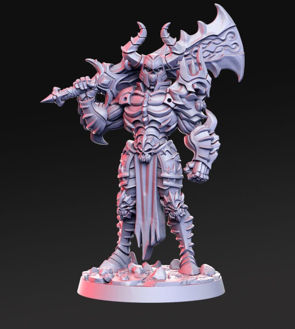 Death Knight | Skeleton| Undead Miniature | Dnd| Undead | 28mm | 32mm ...