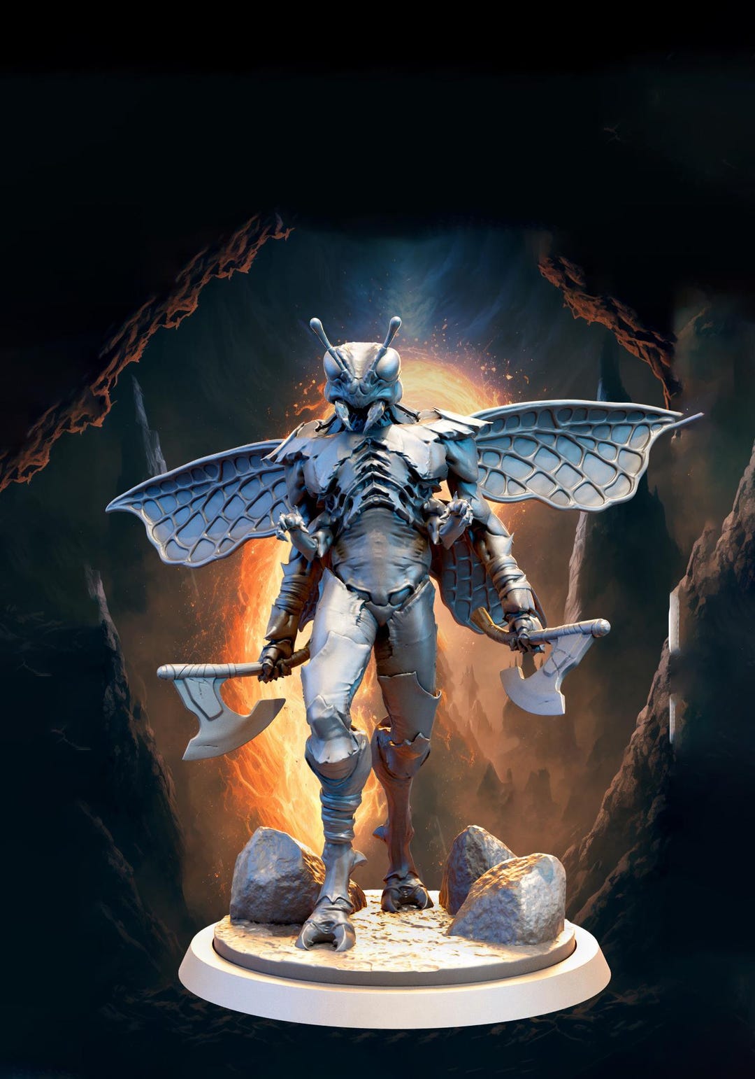 Thri-kreen Fighter, Insect Folk, Miniature 28mm,32mm,54mm,75mm,100mm ...