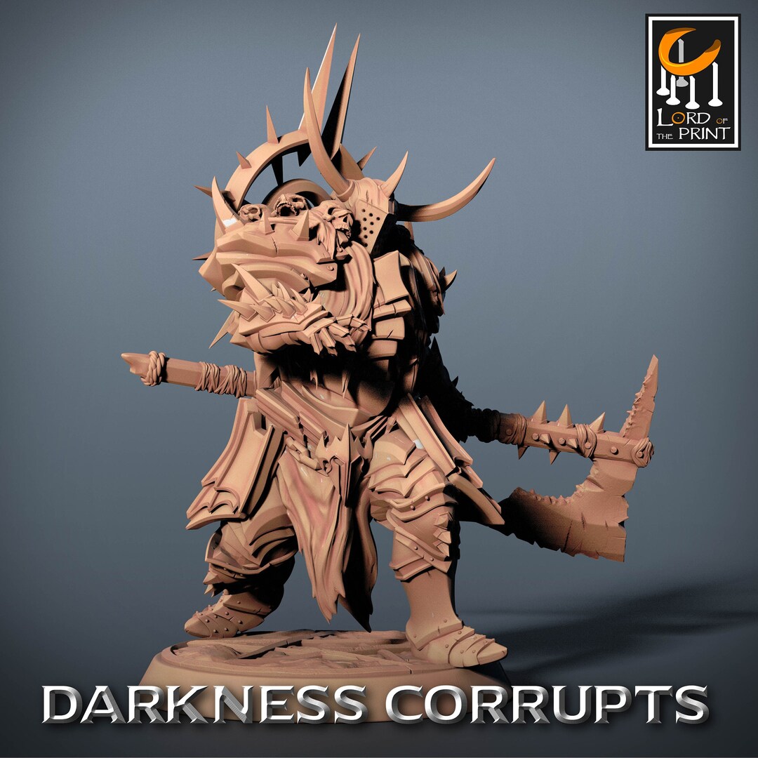 Fighter Great Axe, Oathbreaker Paladin, Unpainted Miniature | 28mm ...