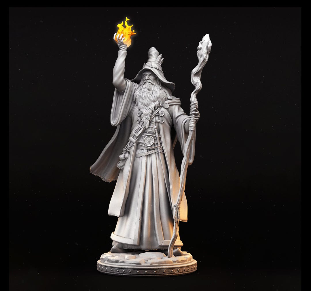 Human Male Wizard, Sorcerer, Warlock PC NPC Miniature | 5 Sizes /scales ...