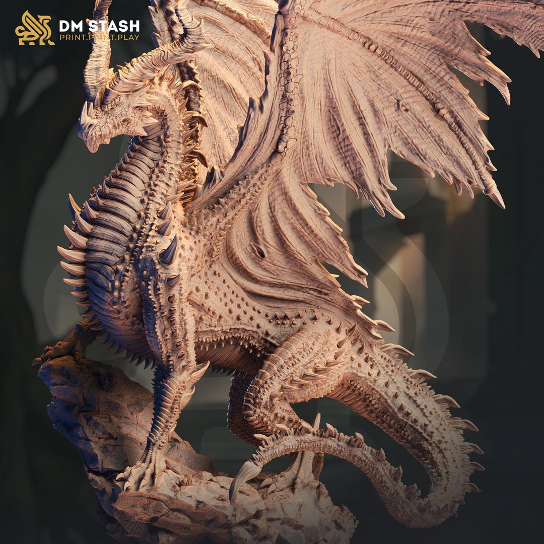 Black Dragon Miniature | Elder Dragon Boss Monster | Dnd Pathfinder ...