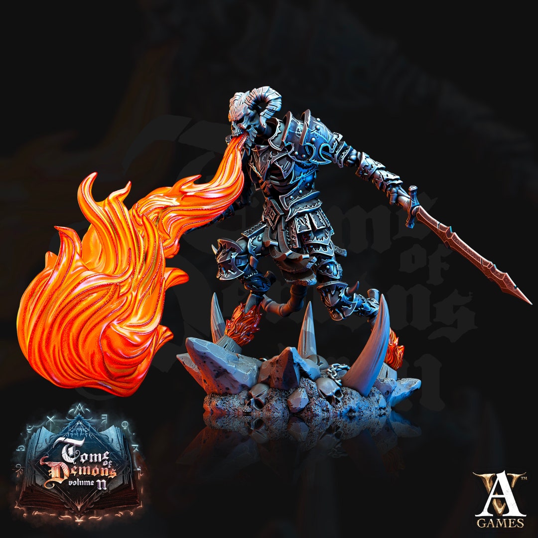 Undead Death Fighter Demon Hell Knight 28mm 32mm 54mm 75mm 100mm Scale ...