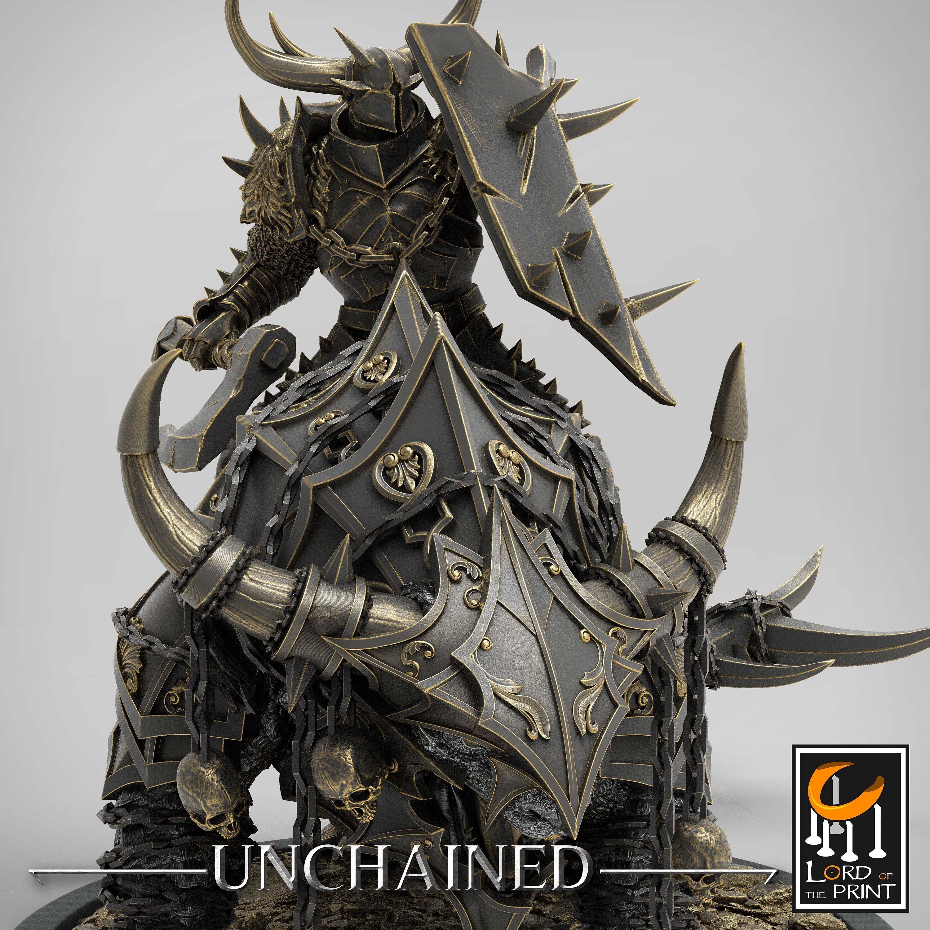 Chaos Knight on Armored Muscular Beast, Oathbreaker Paladin | Dnd | 4 ...