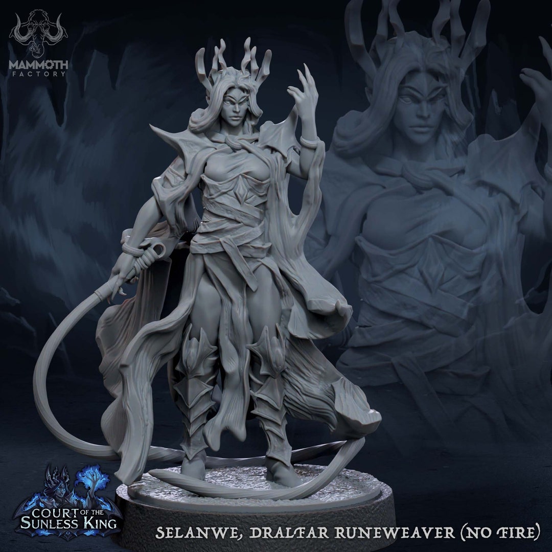 Female Dark Elf Priestess Cleric NPC D&D 5e Unpainted | 5 Sizes /scales ...