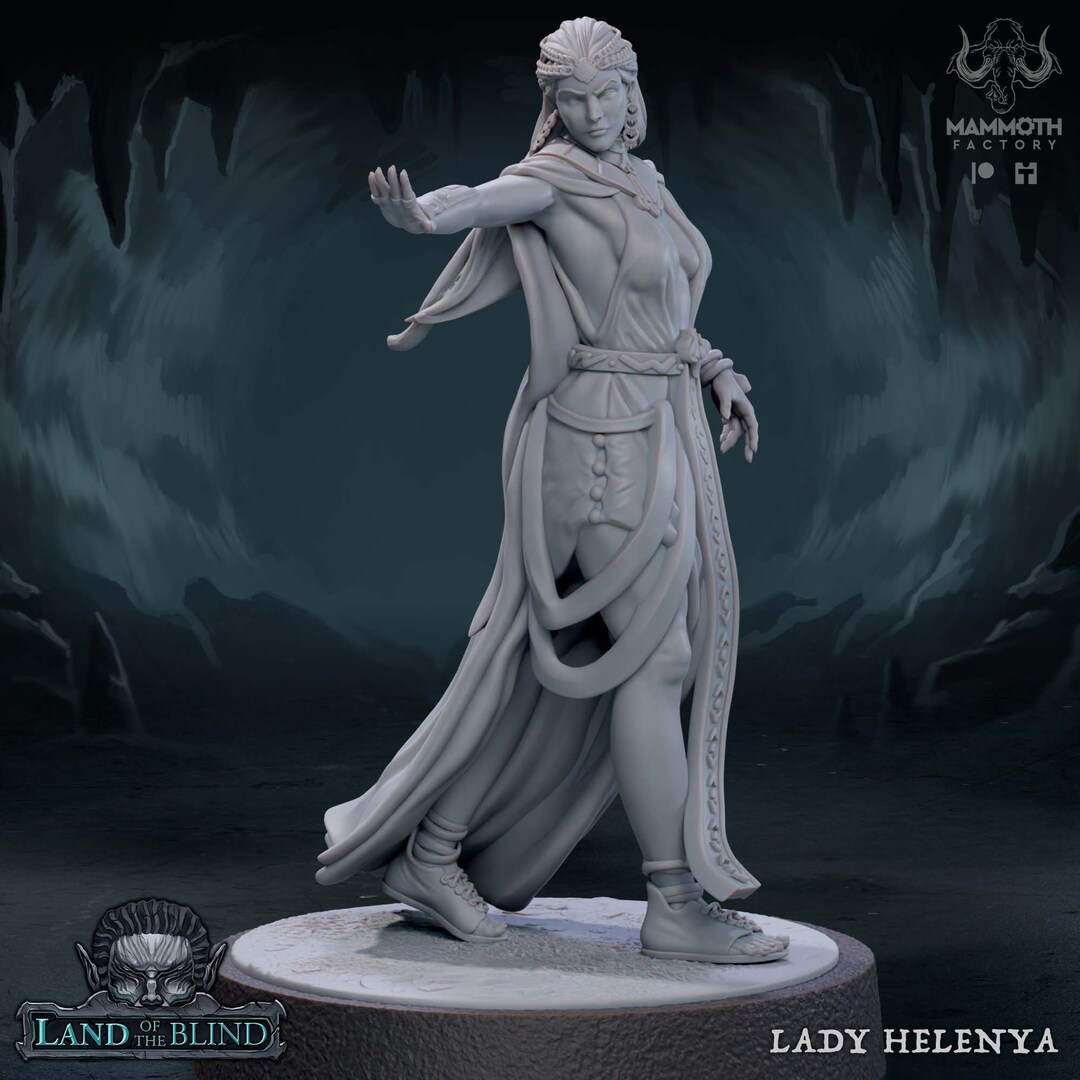 Human Female Noble Cleric, Sorcerer | 4 Sizes /scale Resin Miniature ...