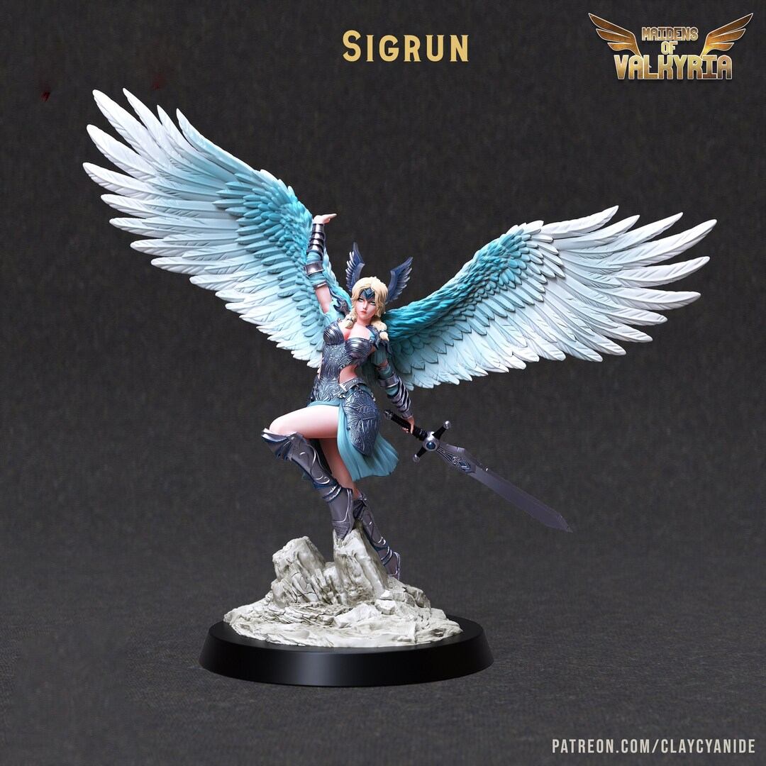 Female Valkyrie Angel Celestial Paladin Vengeance | 28mm, 32mm,54mm ...