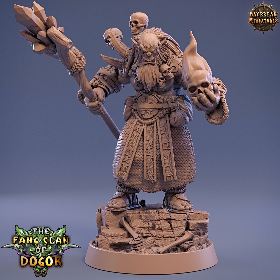 Bugbear Shaman Wizard Cleric With Staff | Scales 28mm | 32mm | 75mm ...