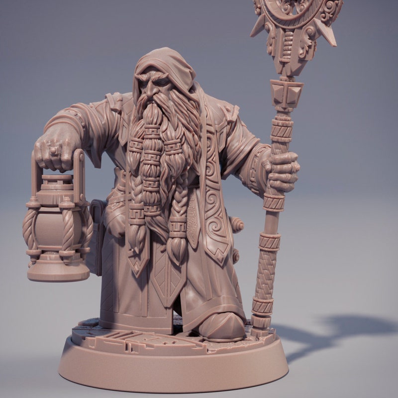 Dnd Mini Dwarf Wizard - Etsy