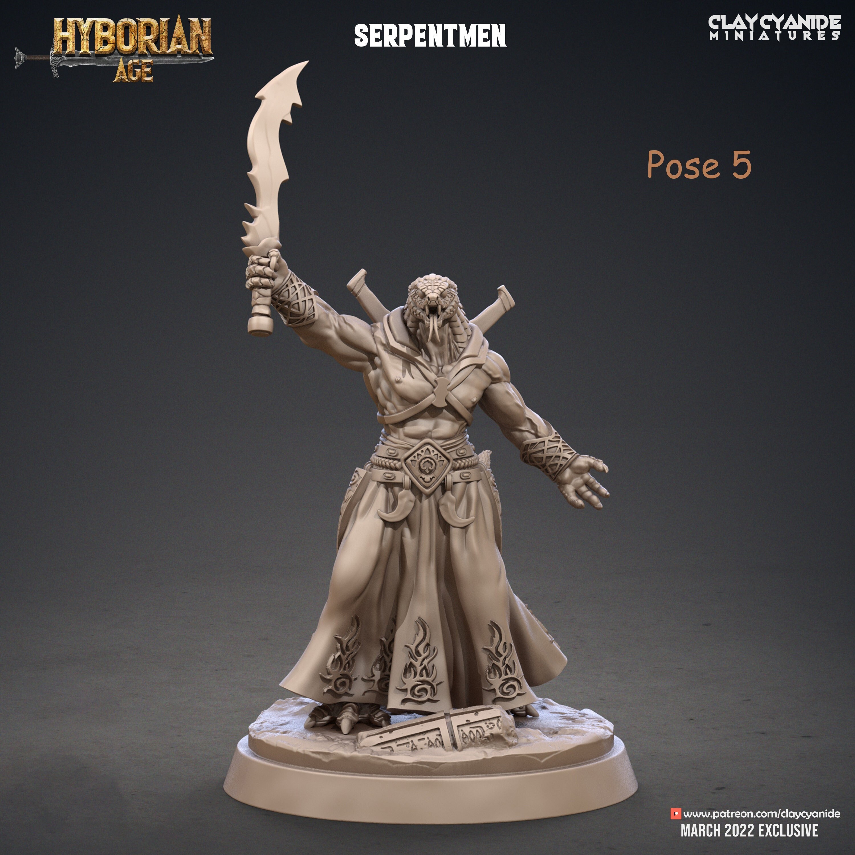 Yuan-ti Abomination Pureblood, Serpentfolk, Serpent-men | 4 Sizes ...
