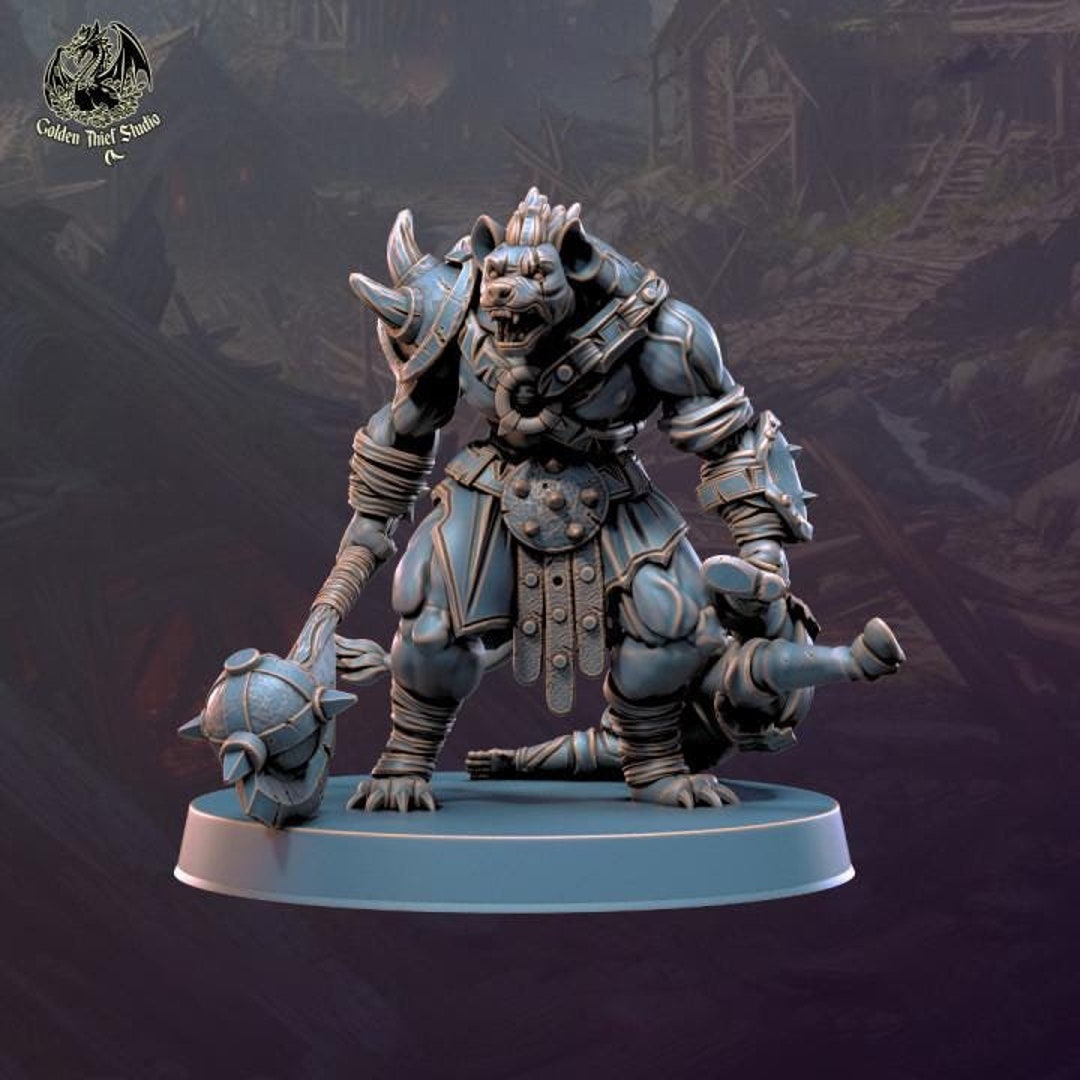 Gnoll Fighter Marauder | Resin Miniature| Dungeons and Dragons | 5 ...