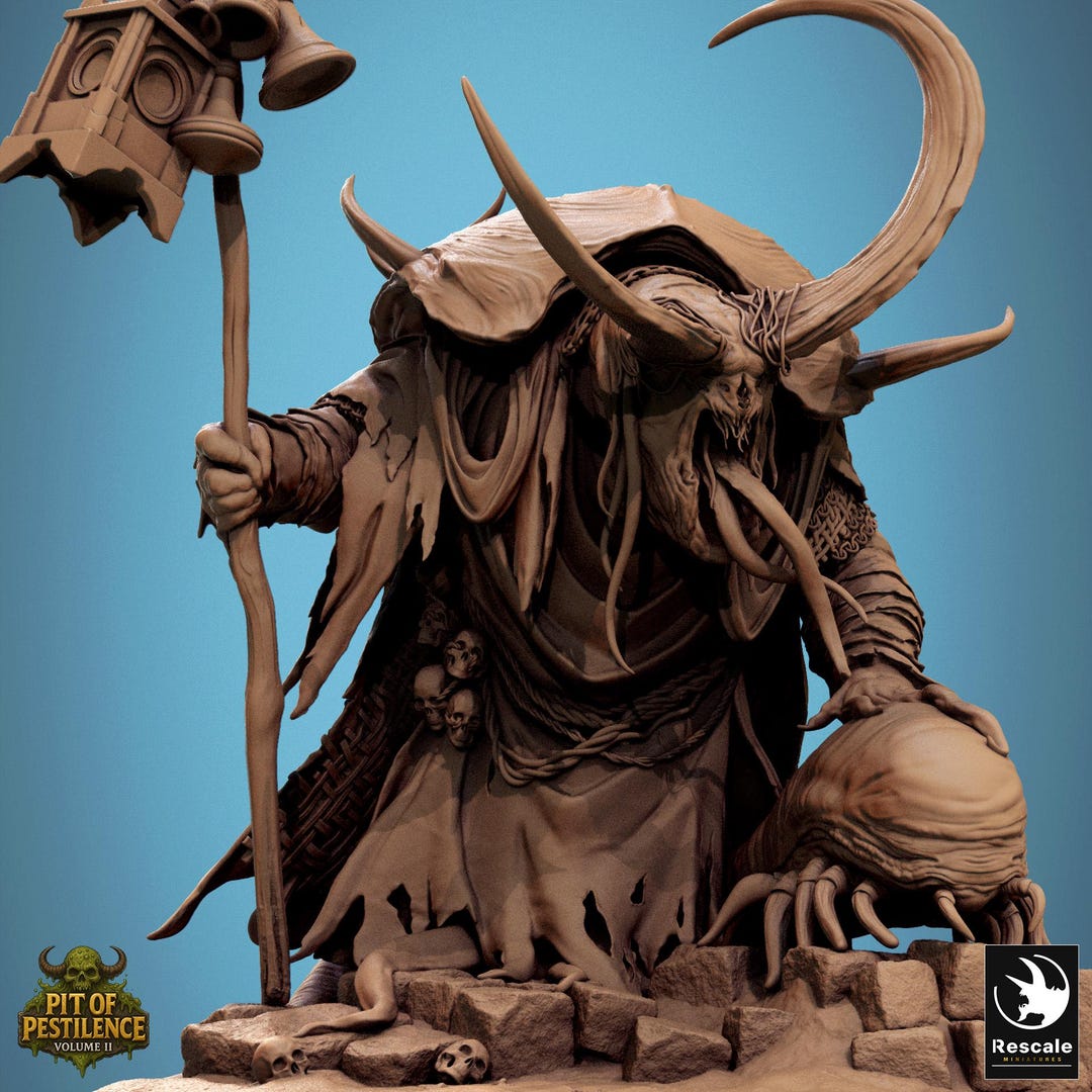 Demon Prince Flesh Golem Pestilence Miniature Unpainted Resin D&D 5e ...