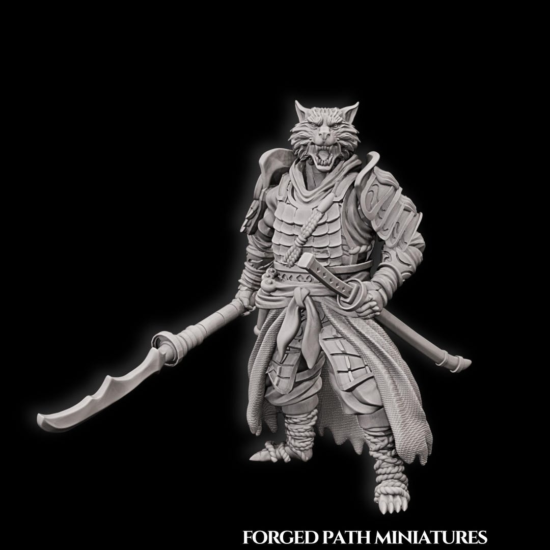 Werefox Fighter Samurai, Fox Folk, Kitsune | Dnd Miniature 5 Sizes ...