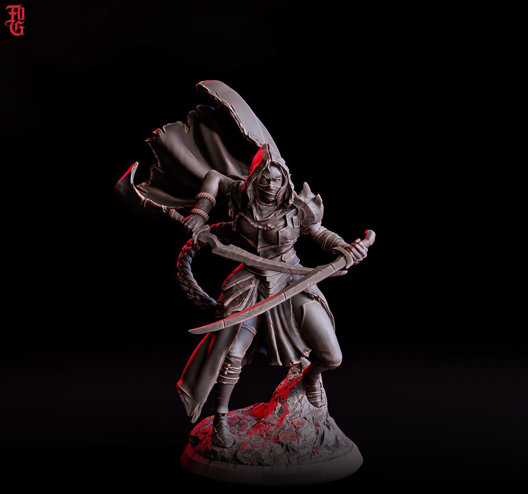 Human Female Rogue, Assassin, Also No Mask PC / NPC Dnd, Unpainted | 5 ...