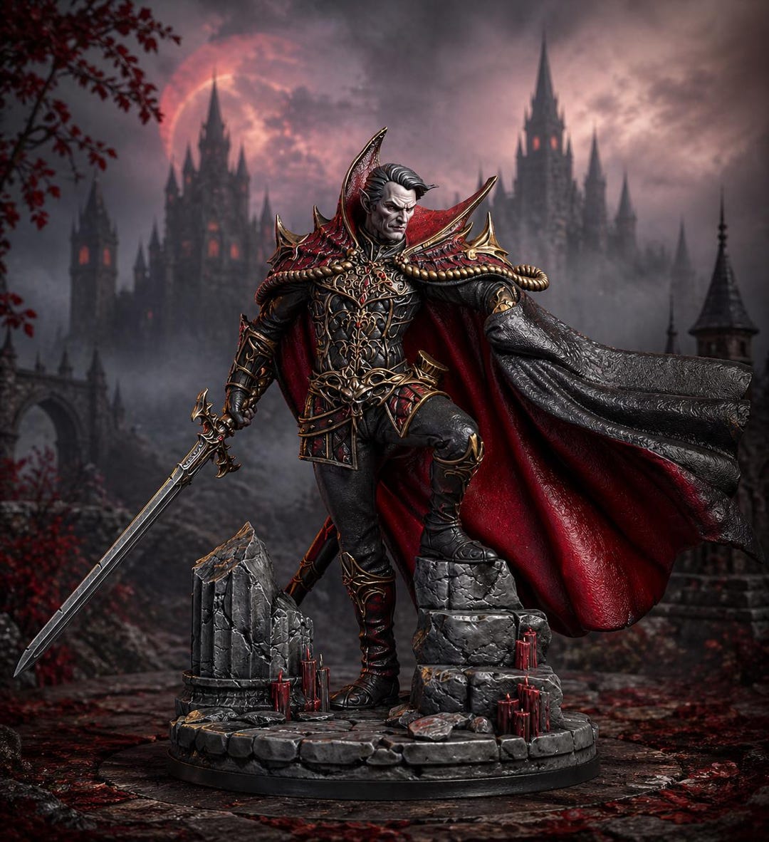 Vampire Lord Miniature | Undead Noble | Resin RPG Figure - Etsy