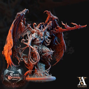 Demon Lord With Flaming Sword and Whip 120mm| Amazing Details | 3d ...