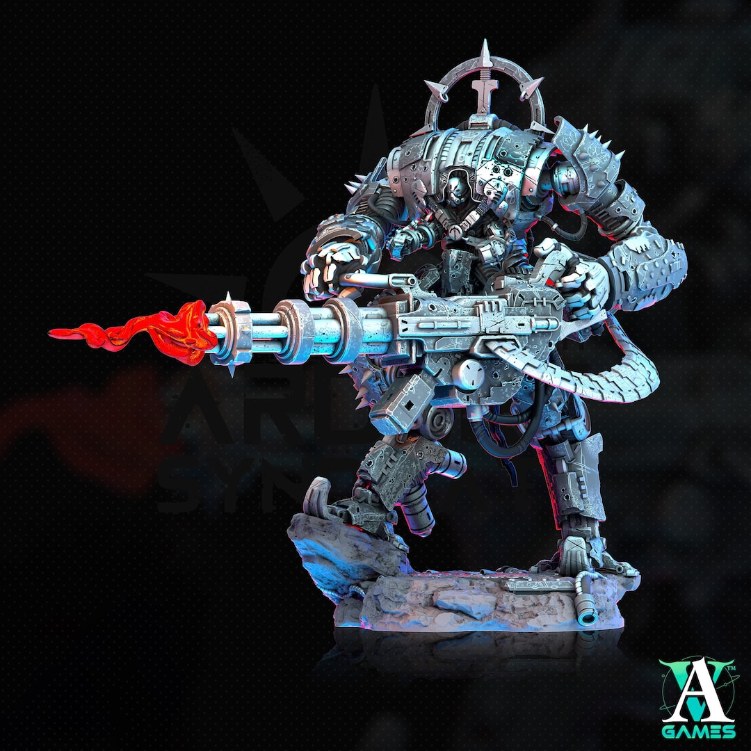 Sci-fi Heavy Battle Mech Knight Miniature | Spelljammer | 5 BASE SIZES ...