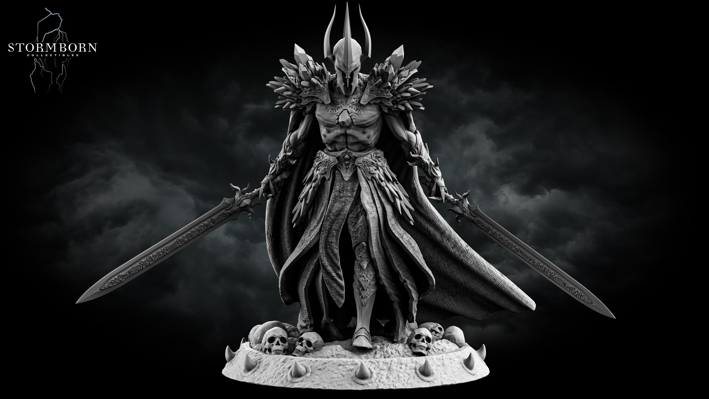 Death Knight Oathbreaker Paladin Two Swords 28mm 32mm 54mm 75mm 100mm ...