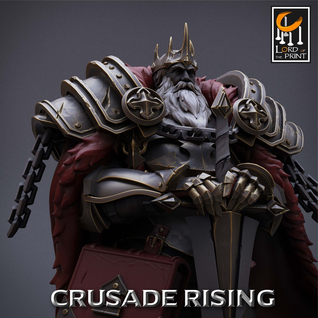 Human Templar Paladin King Knight Unpainted |4 Sizes /scales | Dungeons ...