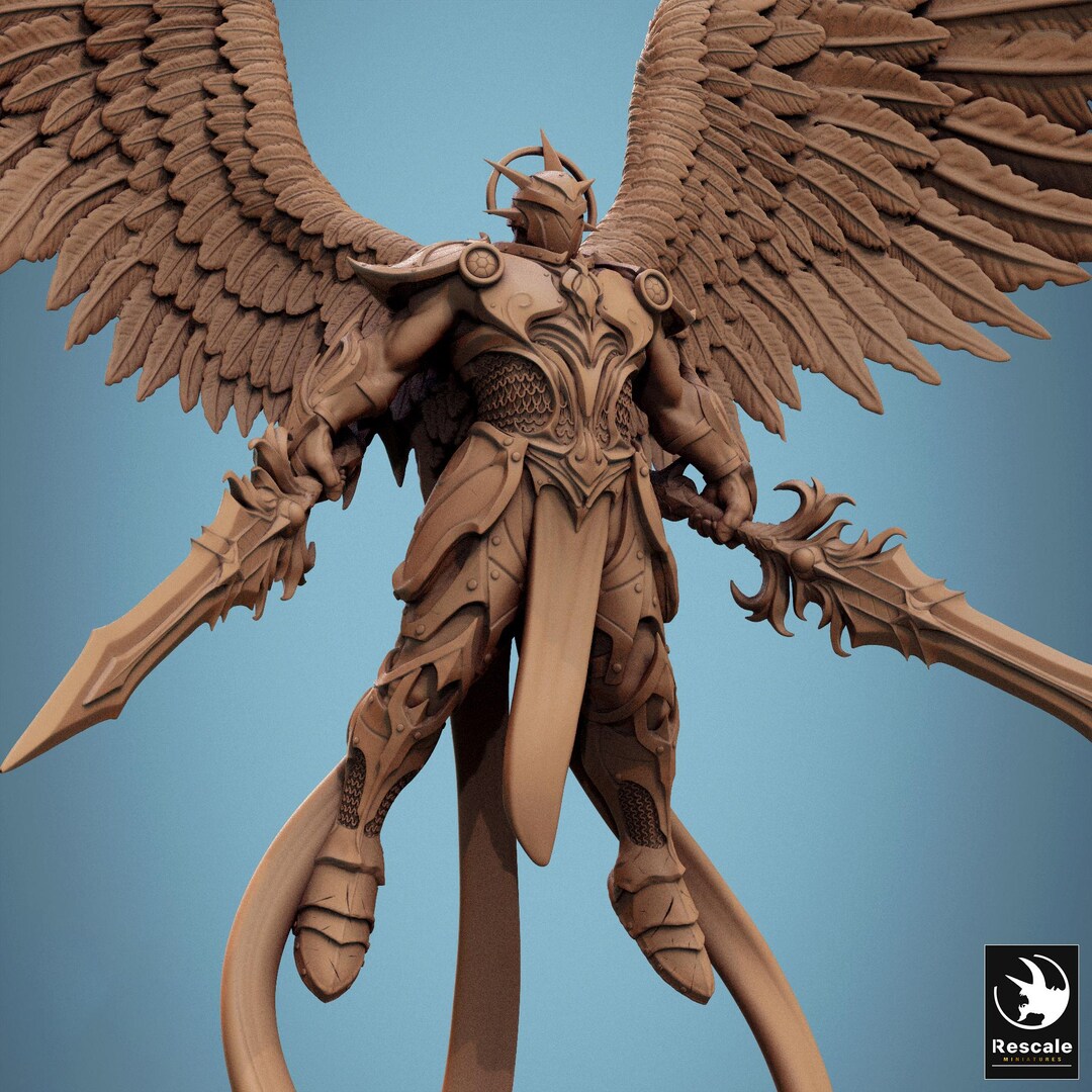 Winged Paladin, Male Celestial Angel, Solar, Deva (2 Poses),unpainted ...