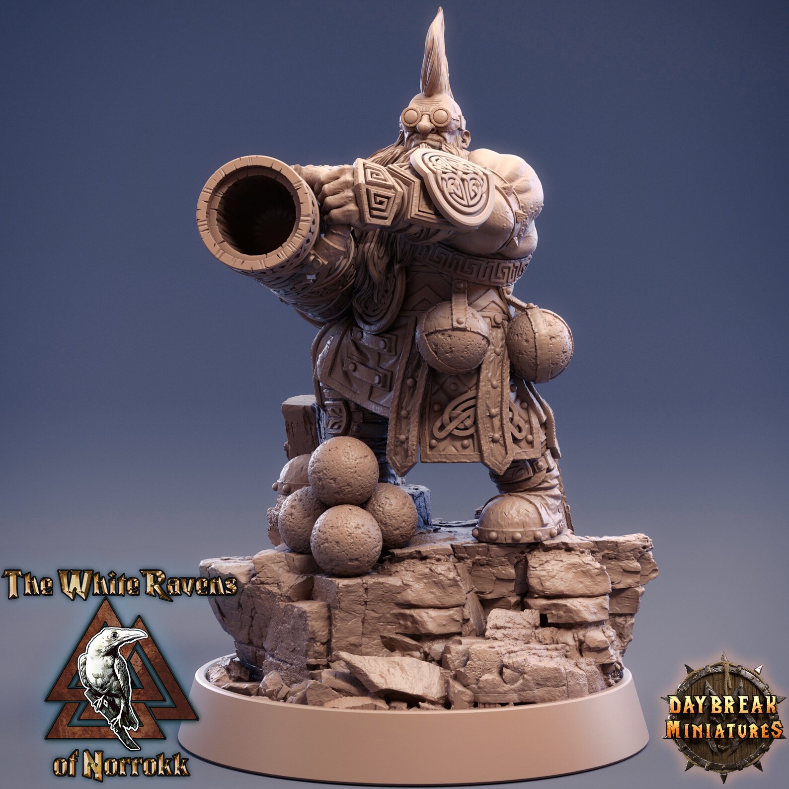 Dwarf Fighter Gunslinger Artificer Artillerist | D & D|28mm,32mm,54mm ...