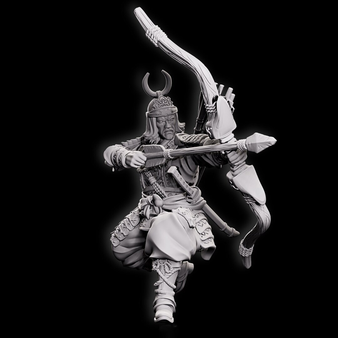 Human Fighter Samurai Sharpshooter, Ranger Miniature | 5 Sizes/scales ...