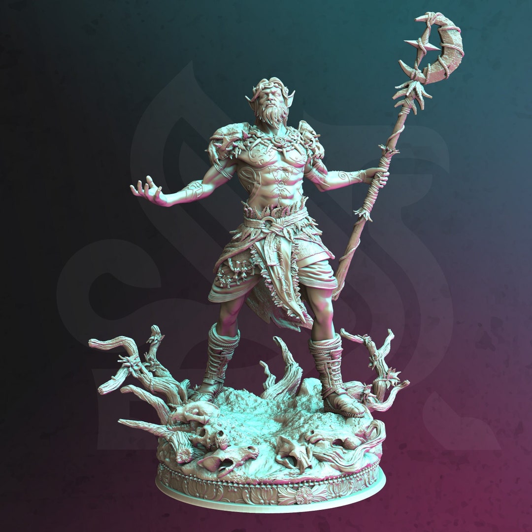 Circle of Stars Druid | Half-elf Miniature | Resin RPG Figure - Etsy