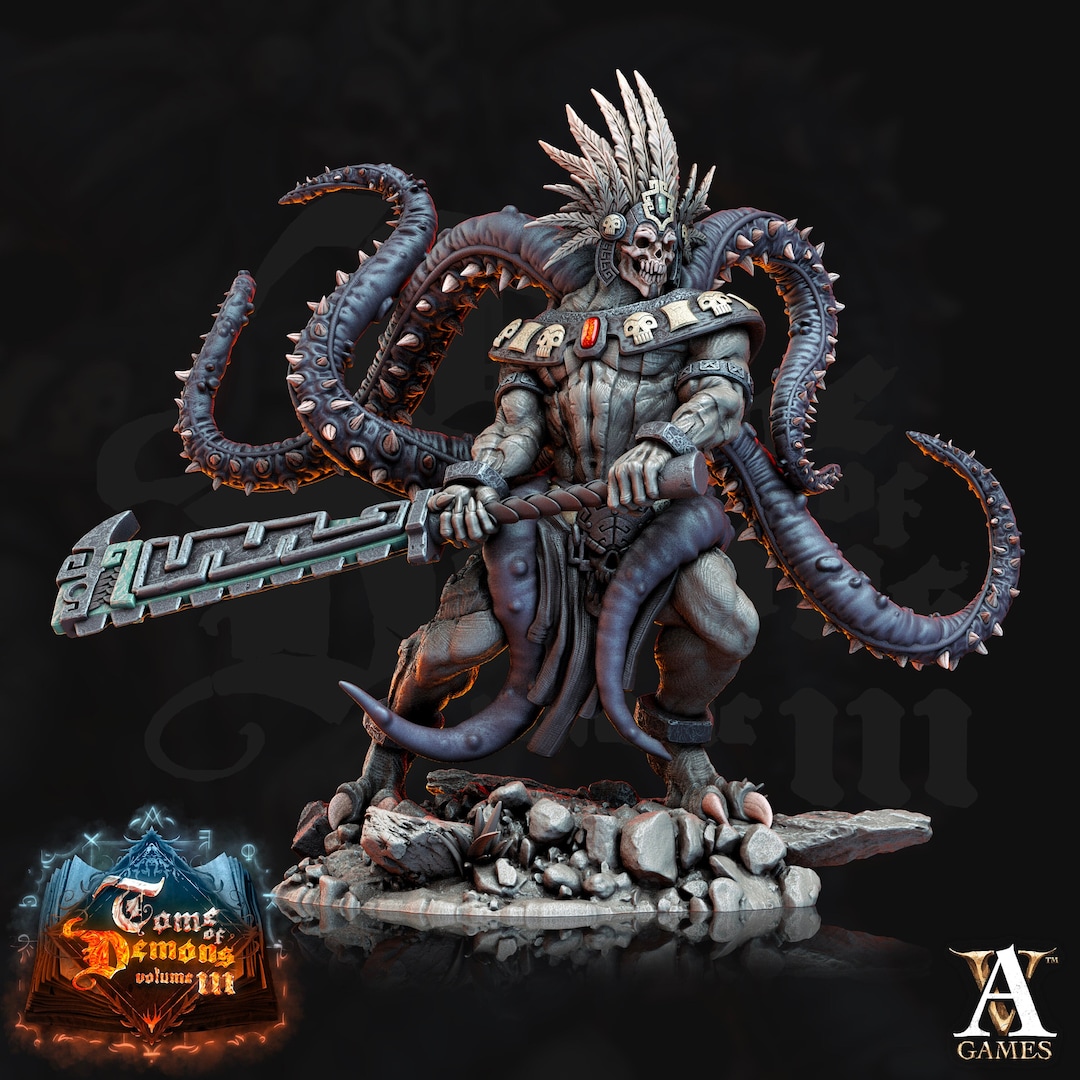 Greater Devil, Demon Miniature | 28mm,32mm Scales (4 BASE Sizes) | D&D ...