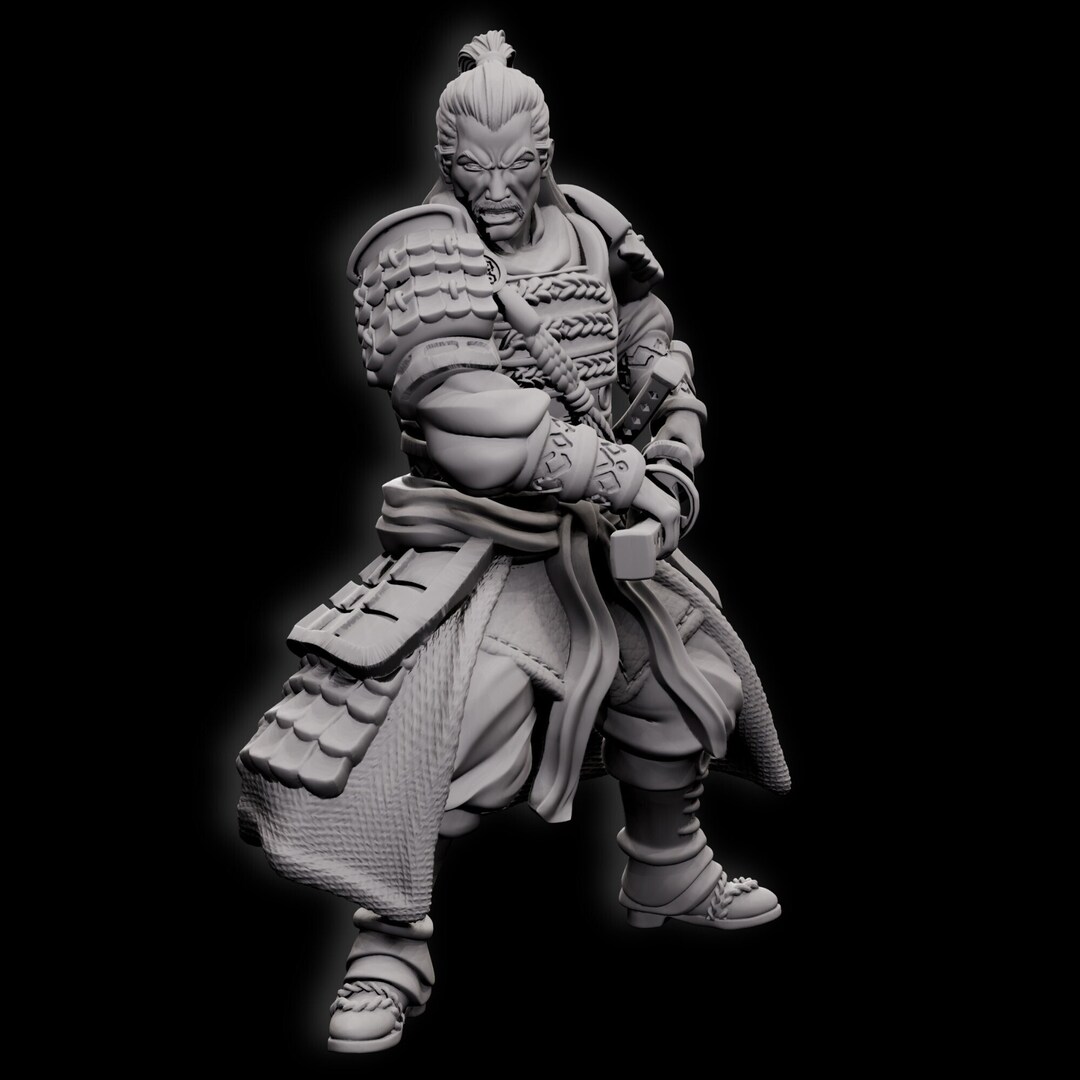 Human Fighter Samurai Kensa With Katana & Armor | 5 Sizes /scale Figure ...