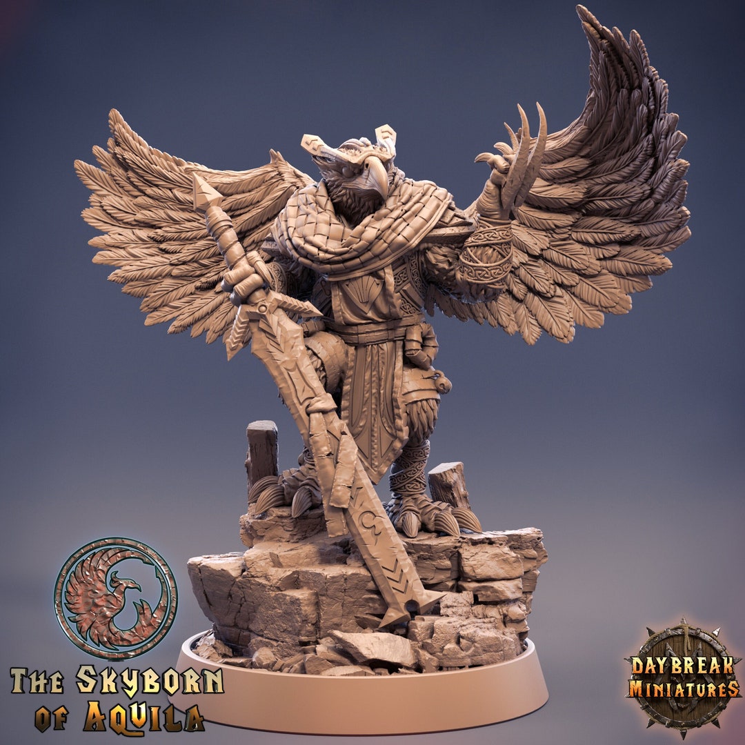 Aarakocra Fighter Eldritch Knight Warlock | 28mm, 32mm, 75mm Scale ...
