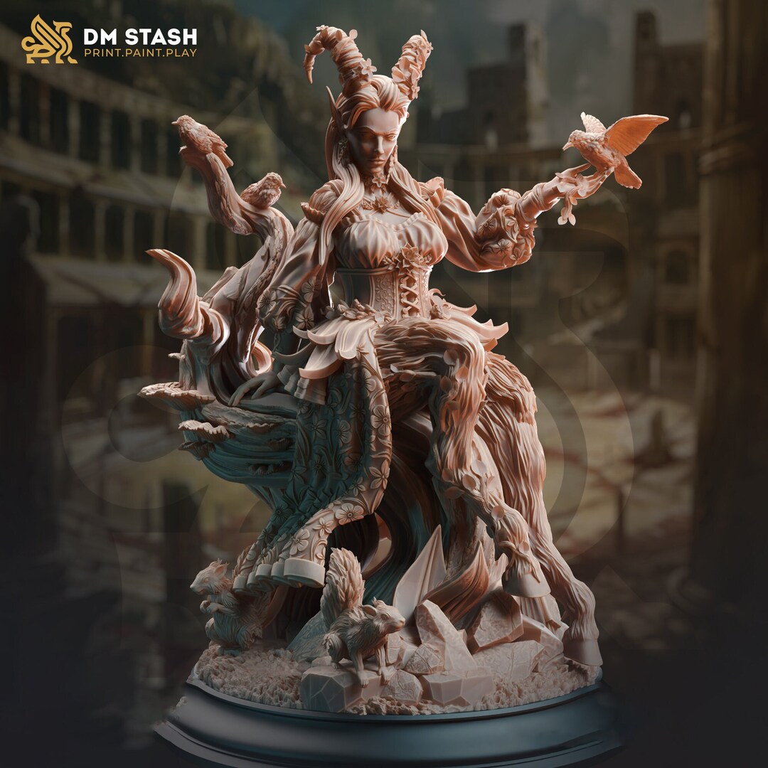 Fae Female Druid Circle of Land PC / NPC Miniature | 5 Sizes Scales |D ...