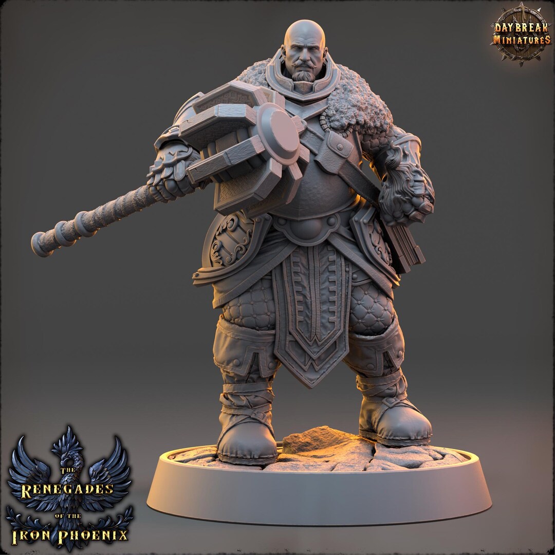 Human Cleric, Paladin PC /NPC Unpainted | 28mm,32mm,54mm,75mm,100mm ...