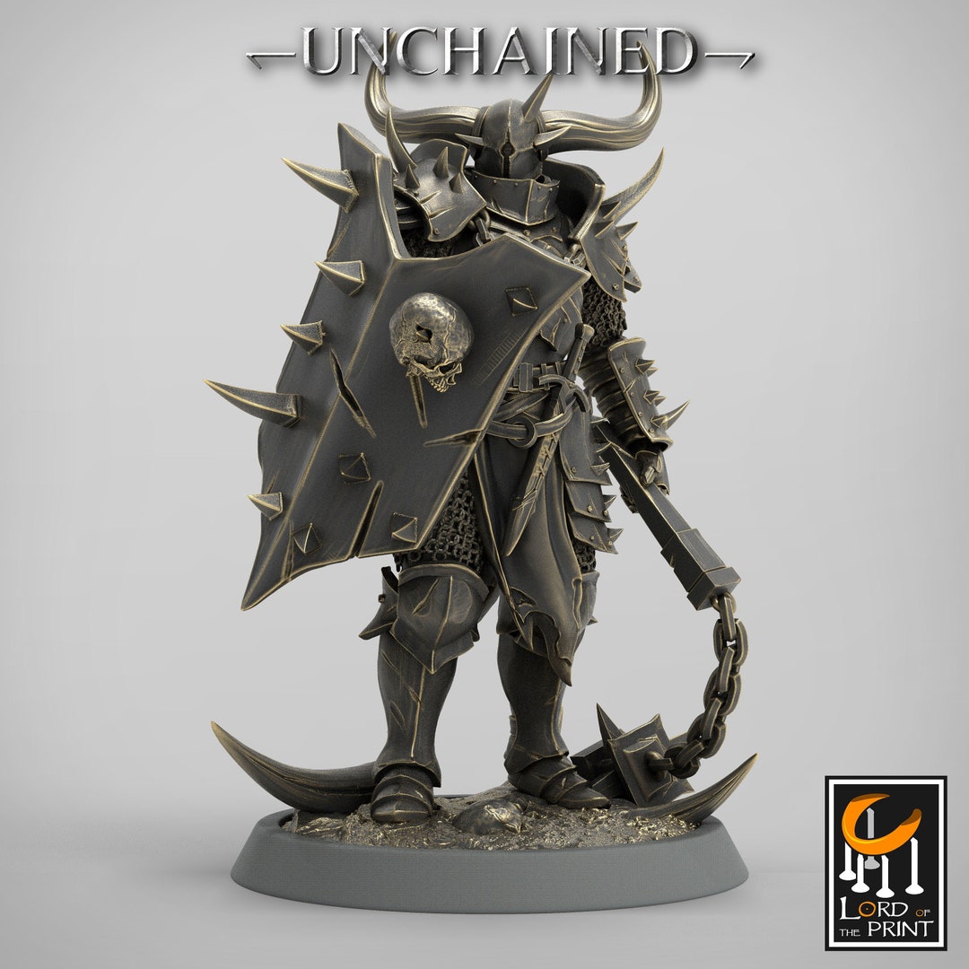 Fighter Flail, Light Soldier, Oathbreaker Paladin, Unpainted Miniature ...