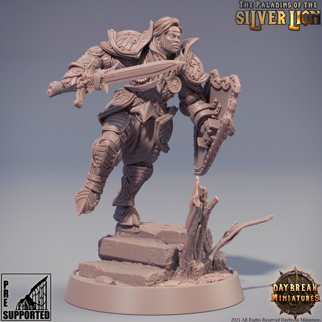 Paladin | Female Paladin | Miniature | Heavy Armor | Dungeons and ...