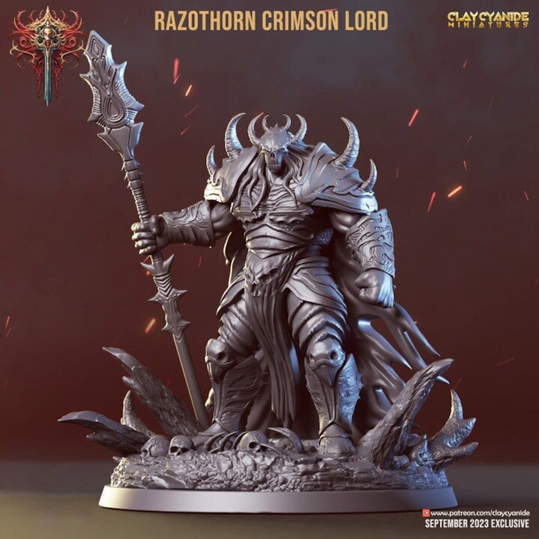 Demon Lord, Arch Devil, Fiend | 28mm, 32mm,54mm75mm, 100mm Scales ...