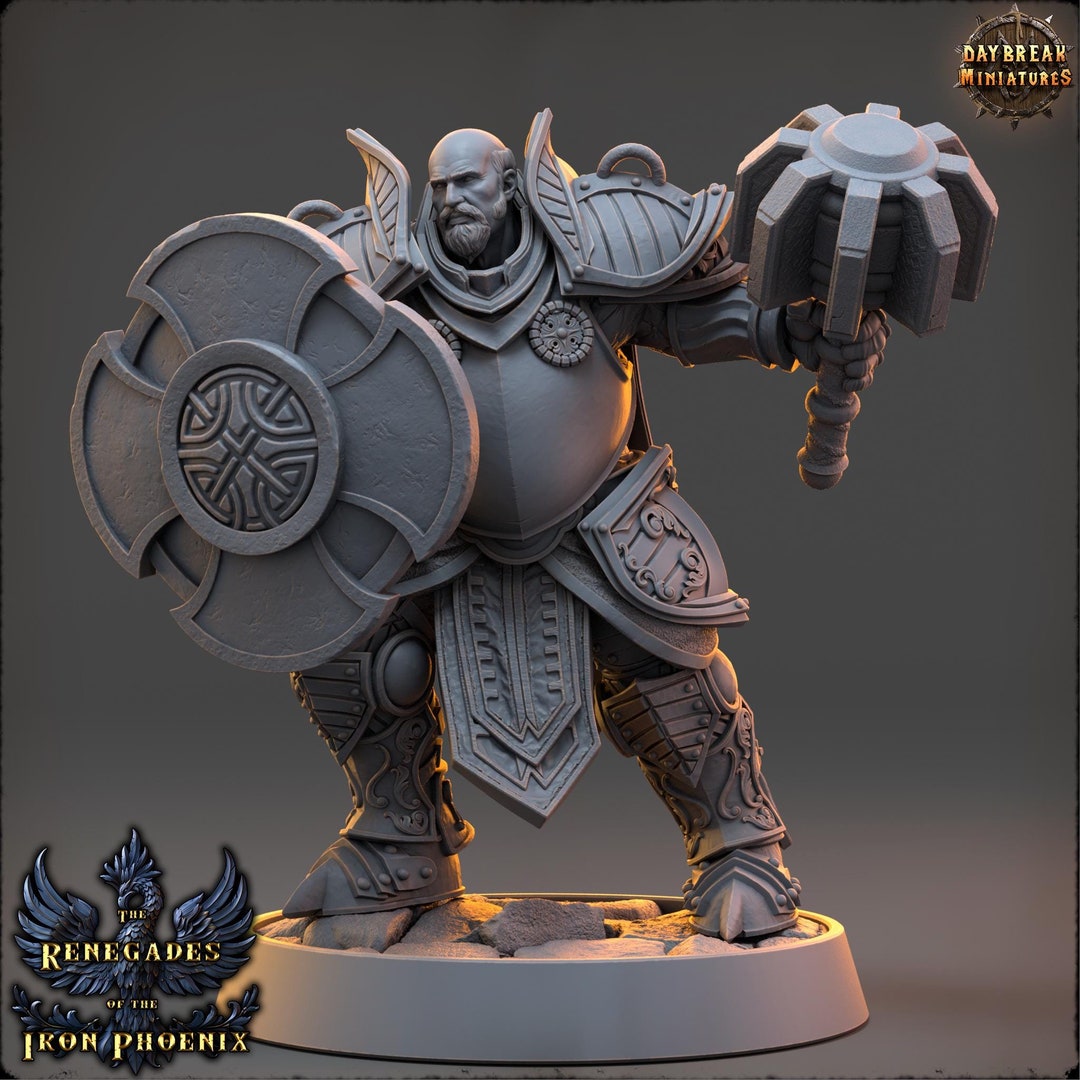 Light Domain Cleric, Paladin PC /NPC Unpainted | 28mm,32mm,54mm,75mm ...