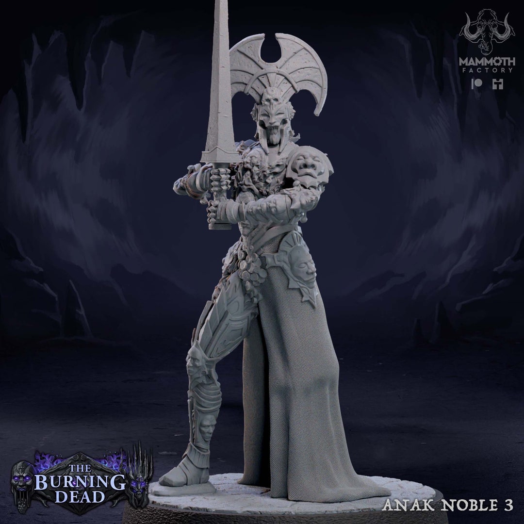Undead Lich, Death Knight, Mummy Lord Unpainted | 28mm,32mm,54mm,75mm ...