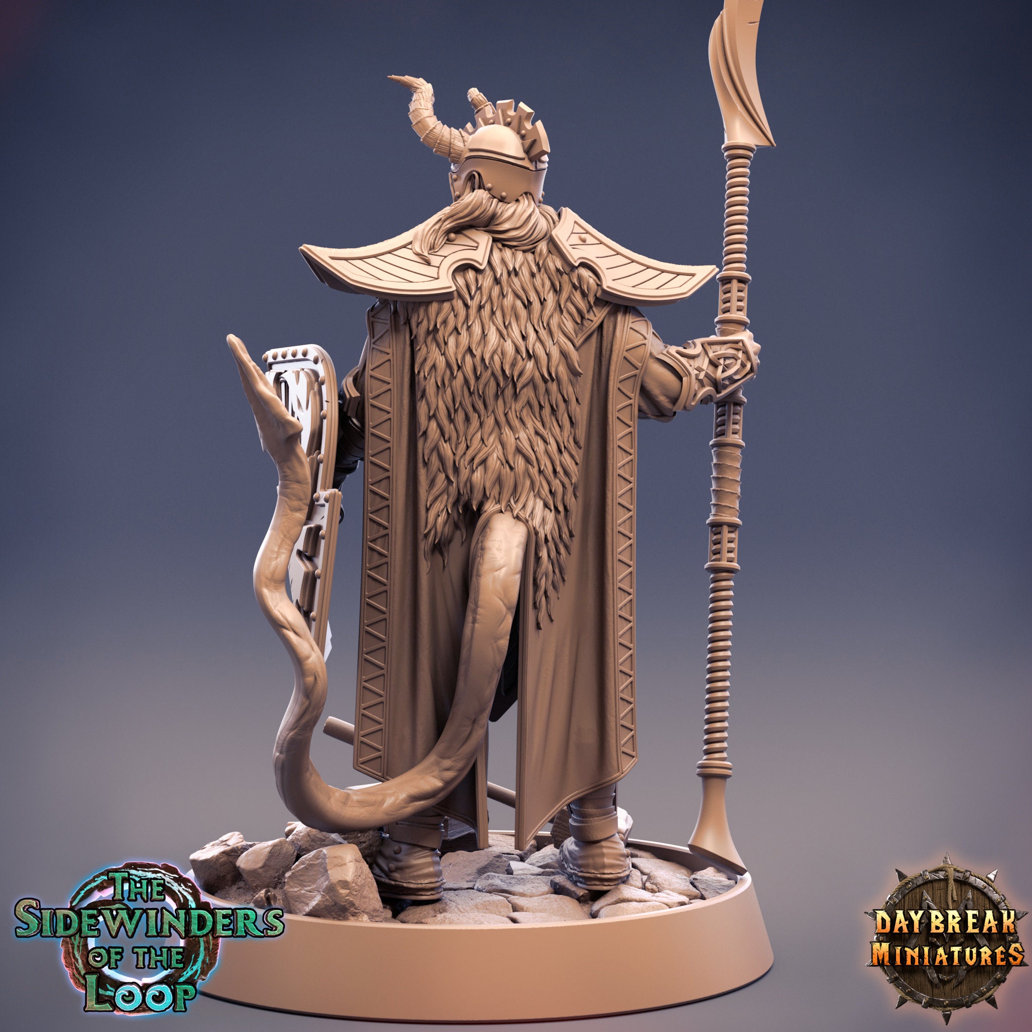 Tiefling Fighter Weapon Master Cambion Resin Miniature 28mm 32mm 75mm ...
