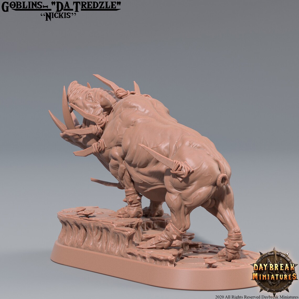 War Boar Dnd Miniatures Dungeons and Dragons 28mm 32mm - Etsy