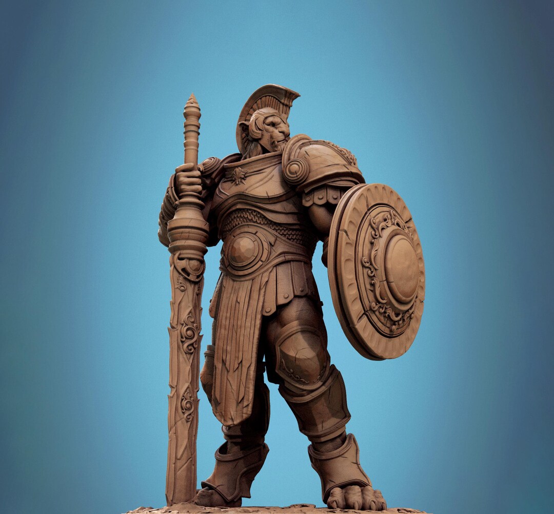 Leonin Lionfolk Fighter in Armor | 5 Sizes/scales | Dungeons and ...