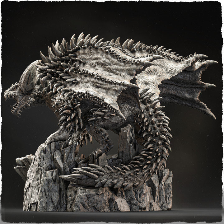 Spiked Flying Dragon Beast (4 Sizes) D&D Miniature | Young, Adult, Huge ...