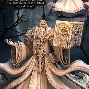 Human Archmage Wizard Miniature | PC NPC | Dnd UNPAINTED Resin - Etsy