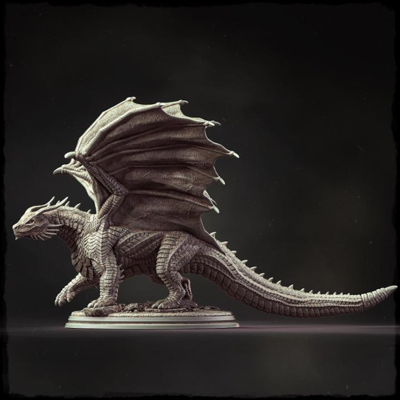 Black Dragon Miniature | Chromatic Dragon Boss | UNPAINTED Resin - Etsy