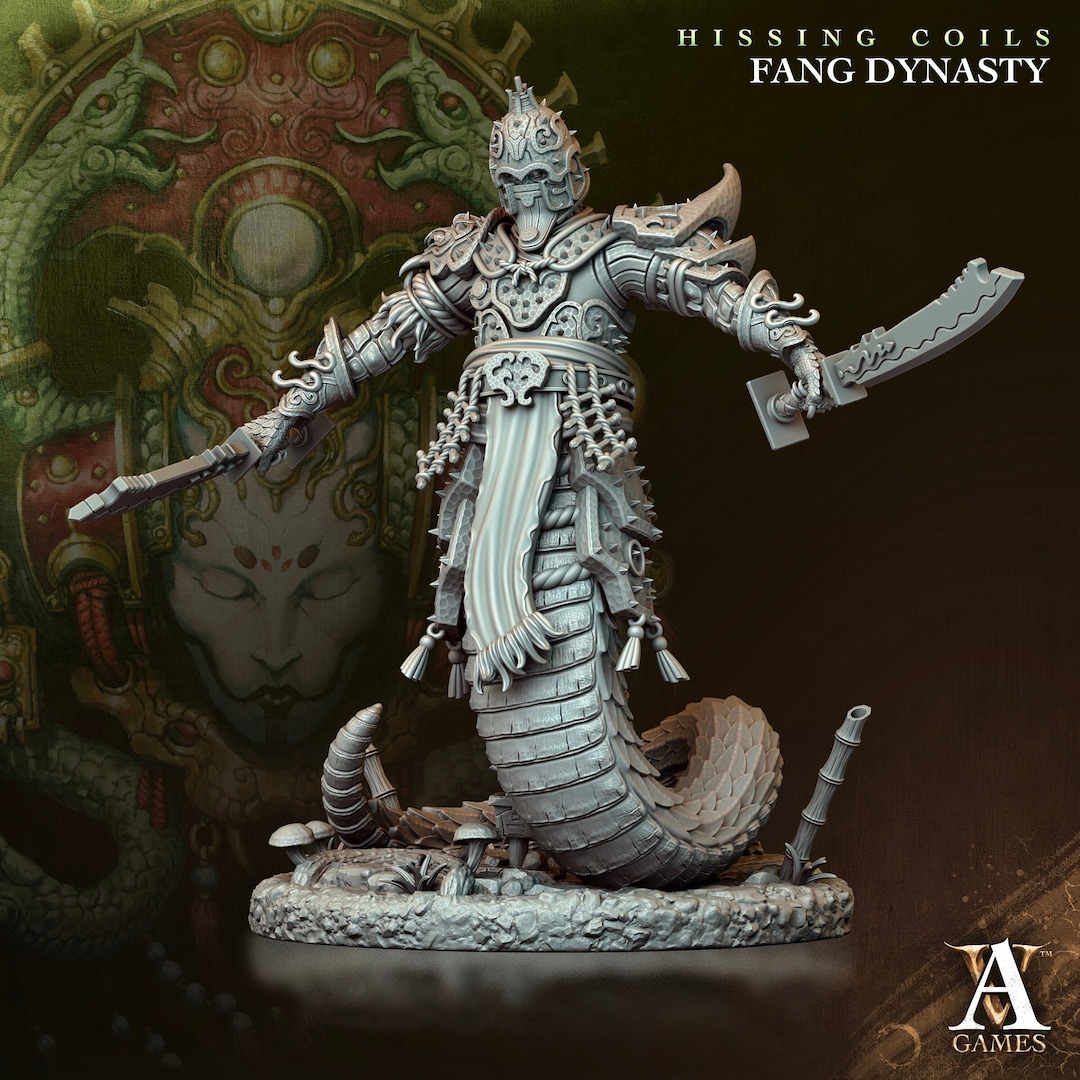 Yuan-ti Halfblood Malison D&D 5e | 28mm, 32mm,54mm,75mm,100mm Scales ...